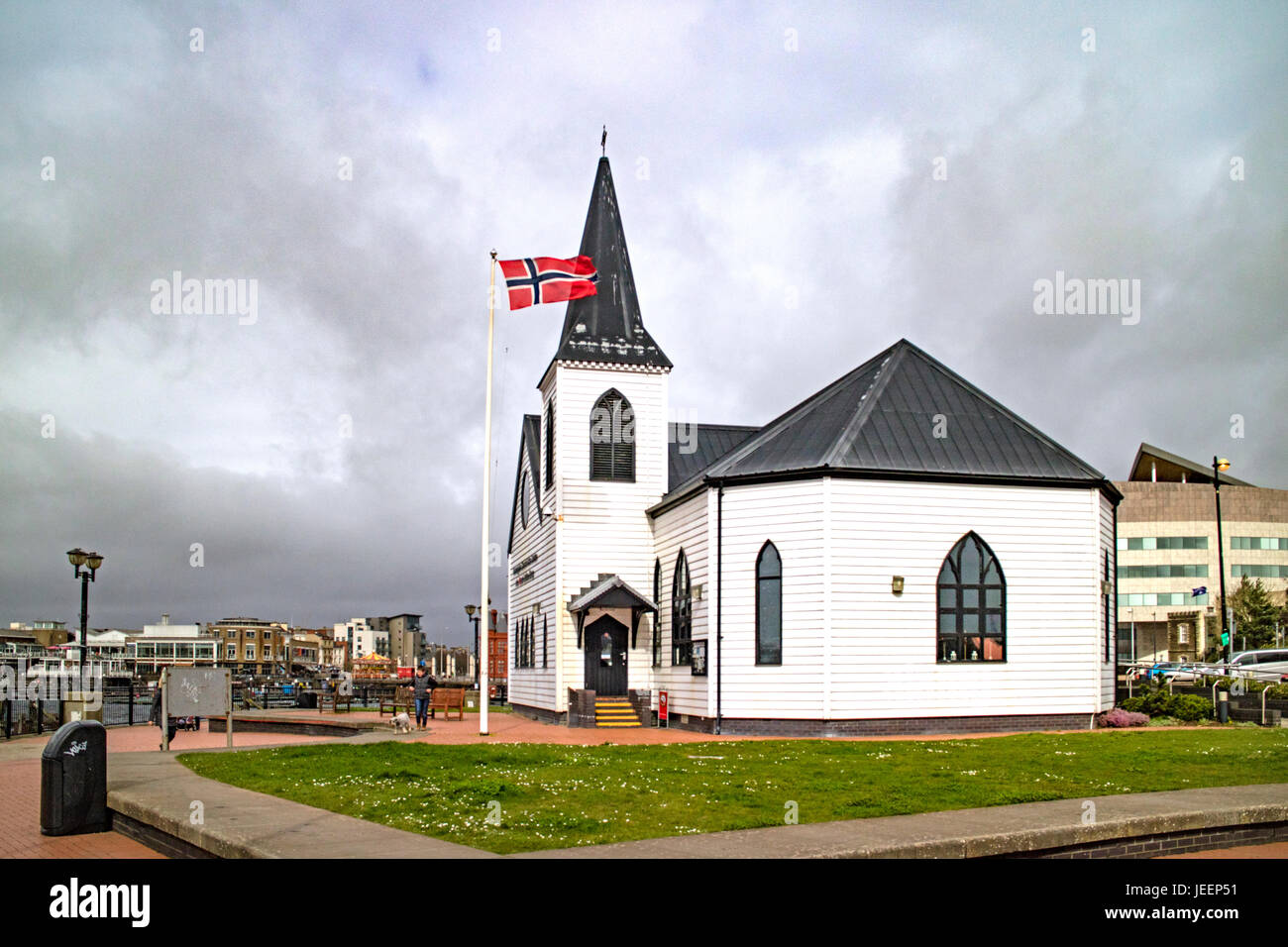 The Norwegian Church, Cardiff Bay, Cardiff, Wales, UK Stock Photo - Alamy