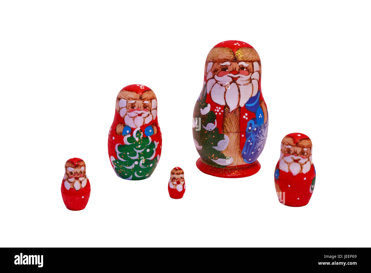 Christmas Matryoshka Dolls. A collection of Russian matryoshka dolls ...