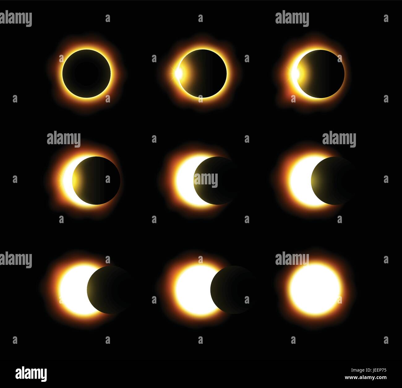 Solar eclipse phases hi-res stock photography and images - Alamy