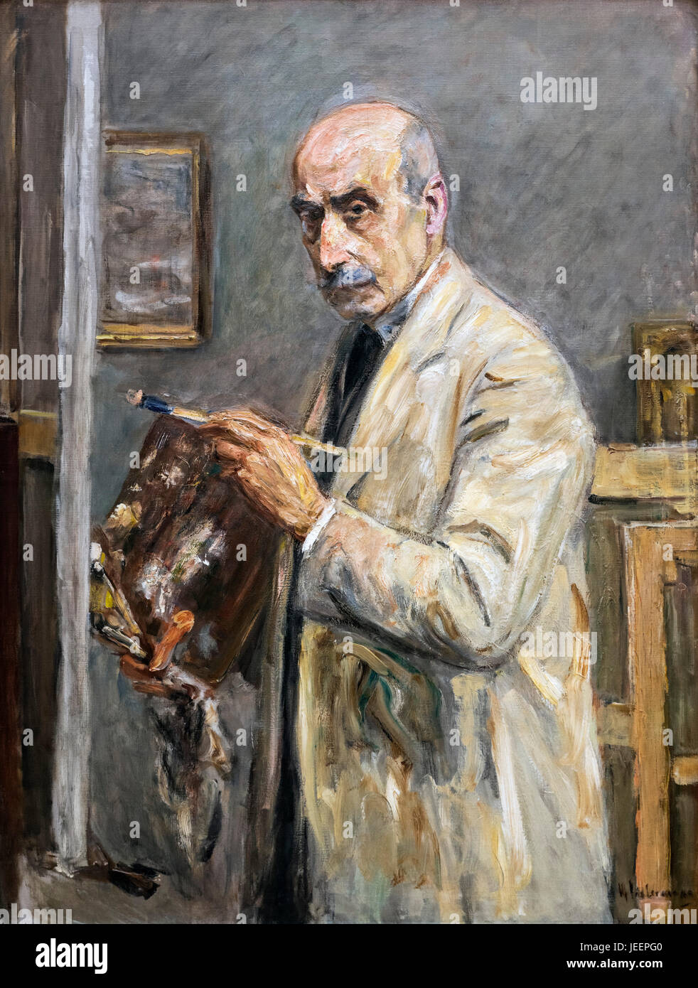 Max Liebermann (1847-1935), Self Portrait in Painter's Overall ...