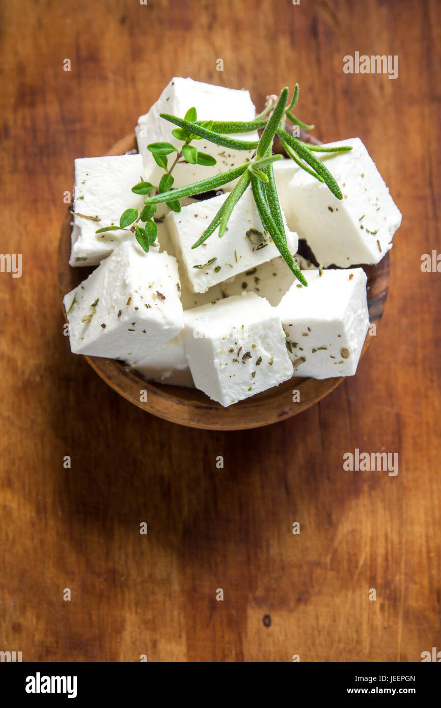 Fresh Greek Feta Cheese. Healthy ingredient for cooking salad. Goat ...
