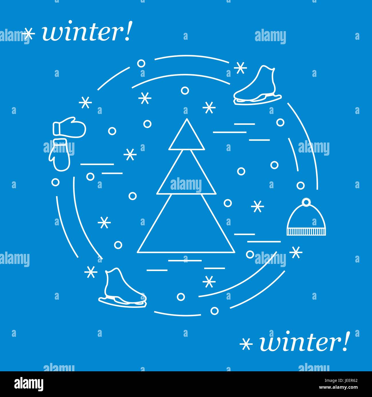 Vector illustration for sports figure skating arranged in a circle ...