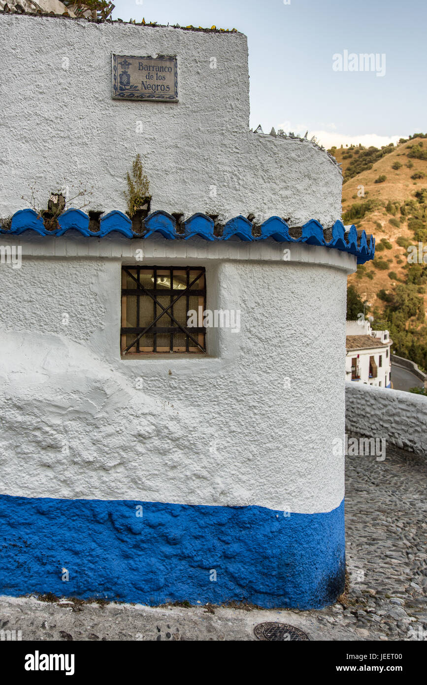 View over houses in Sacromonte, Granada. Active cave houses where ...