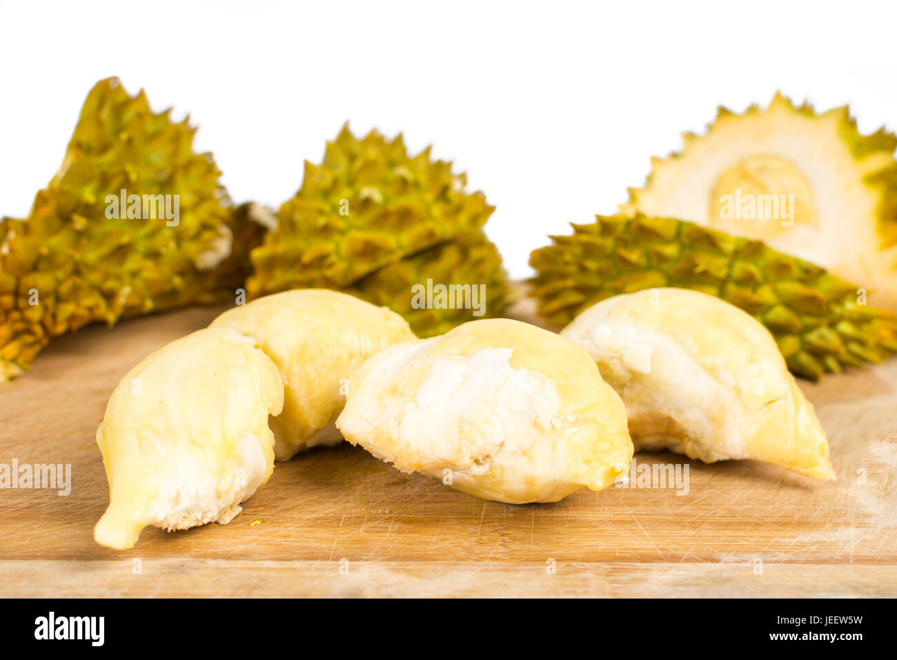 Peeled durian hi-res stock photography and images - Alamy