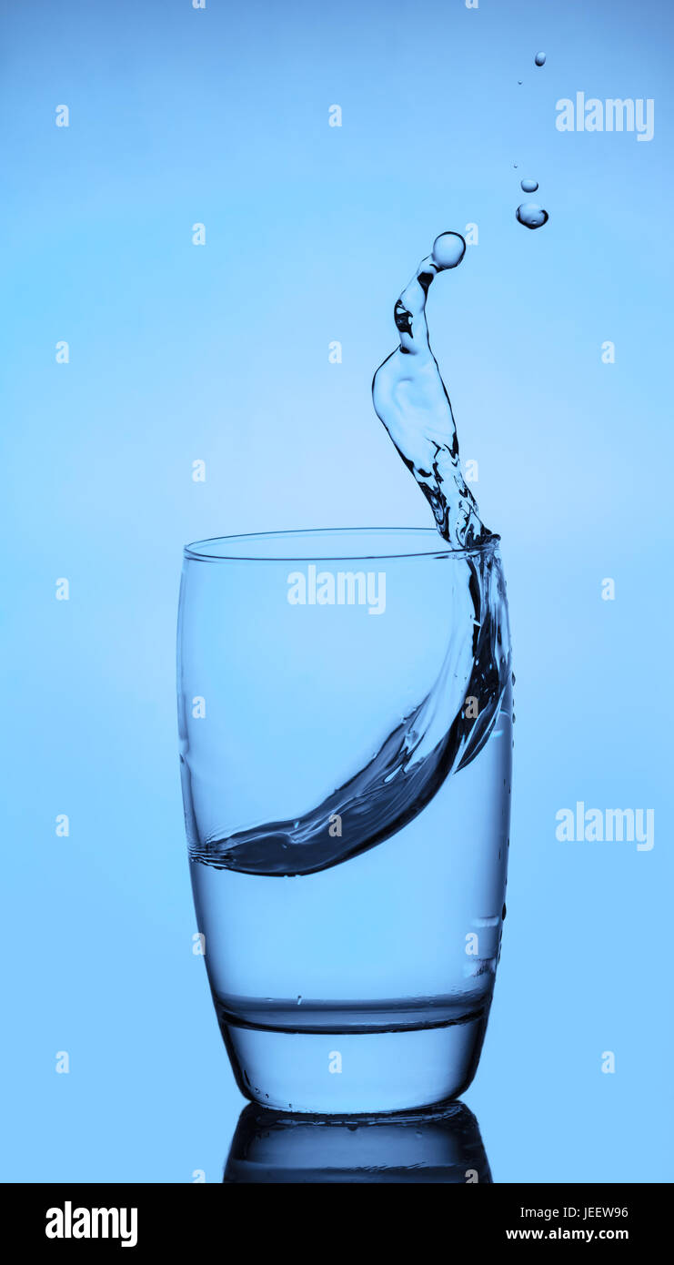 Water Splashing Into A Glass