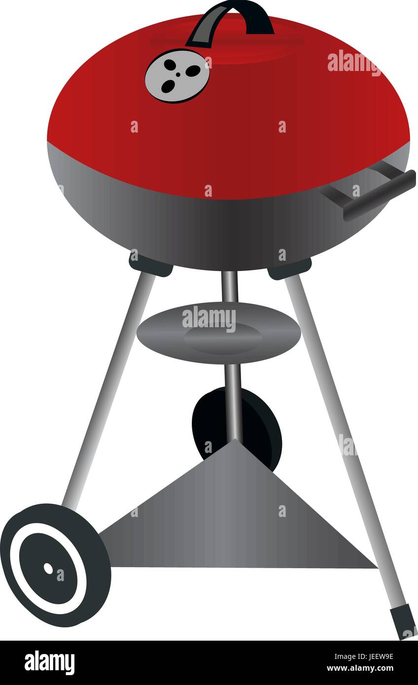 Barbecue grill. Vector illustration isolated on white background Stock ...