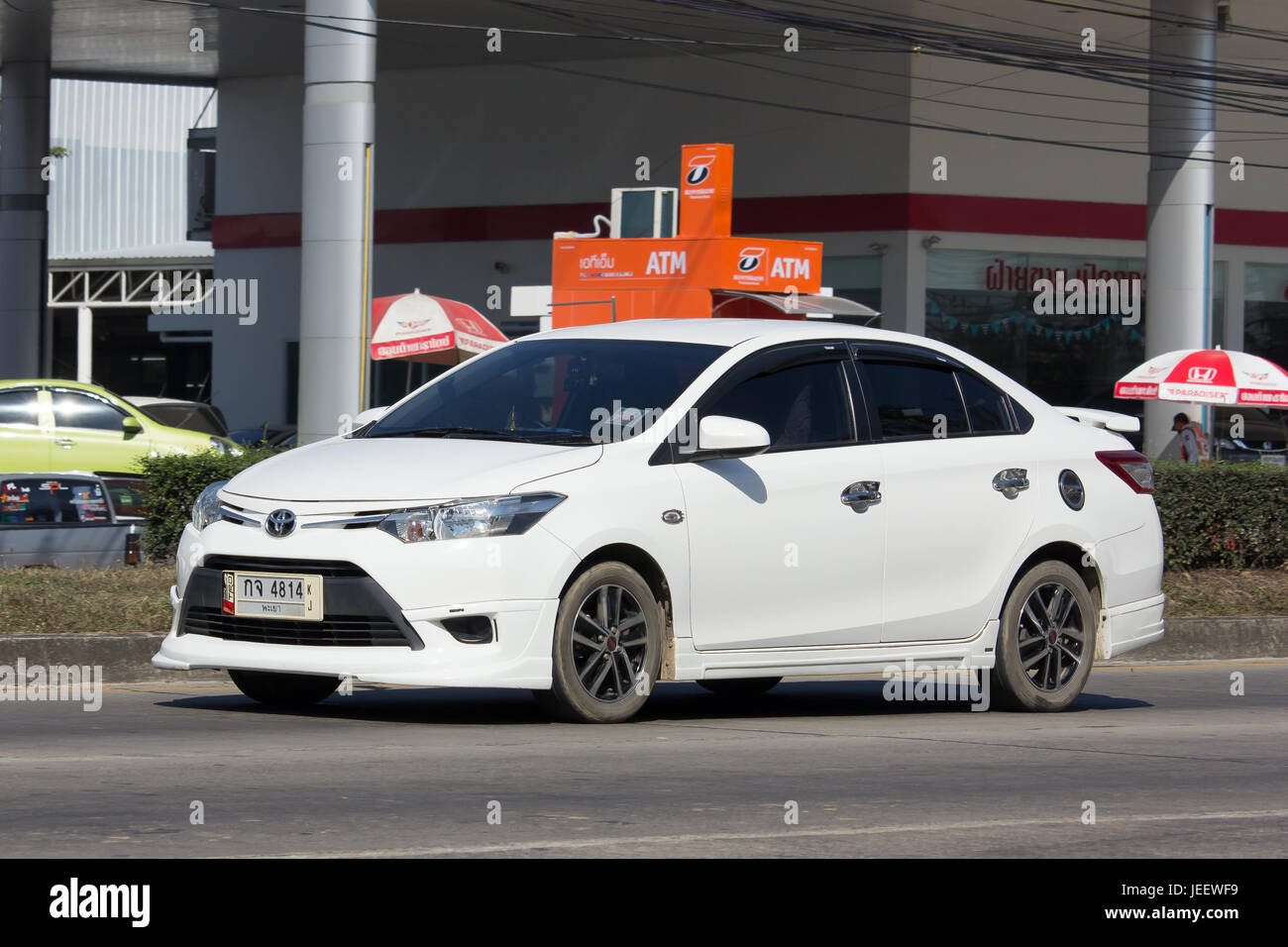 CHIANG MAI, THAILAND -JANUARY 24 2017: Private City Car, Toyota Vios ...