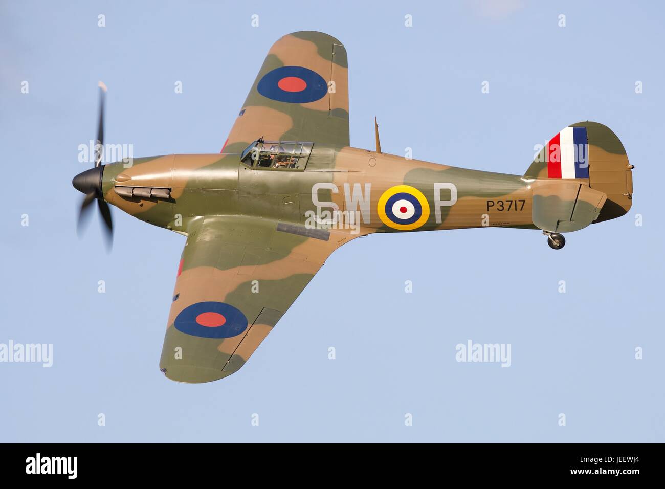 Hawker Hurricane P3717 flying at Old Warden Aerodrome Stock Photo - Alamy