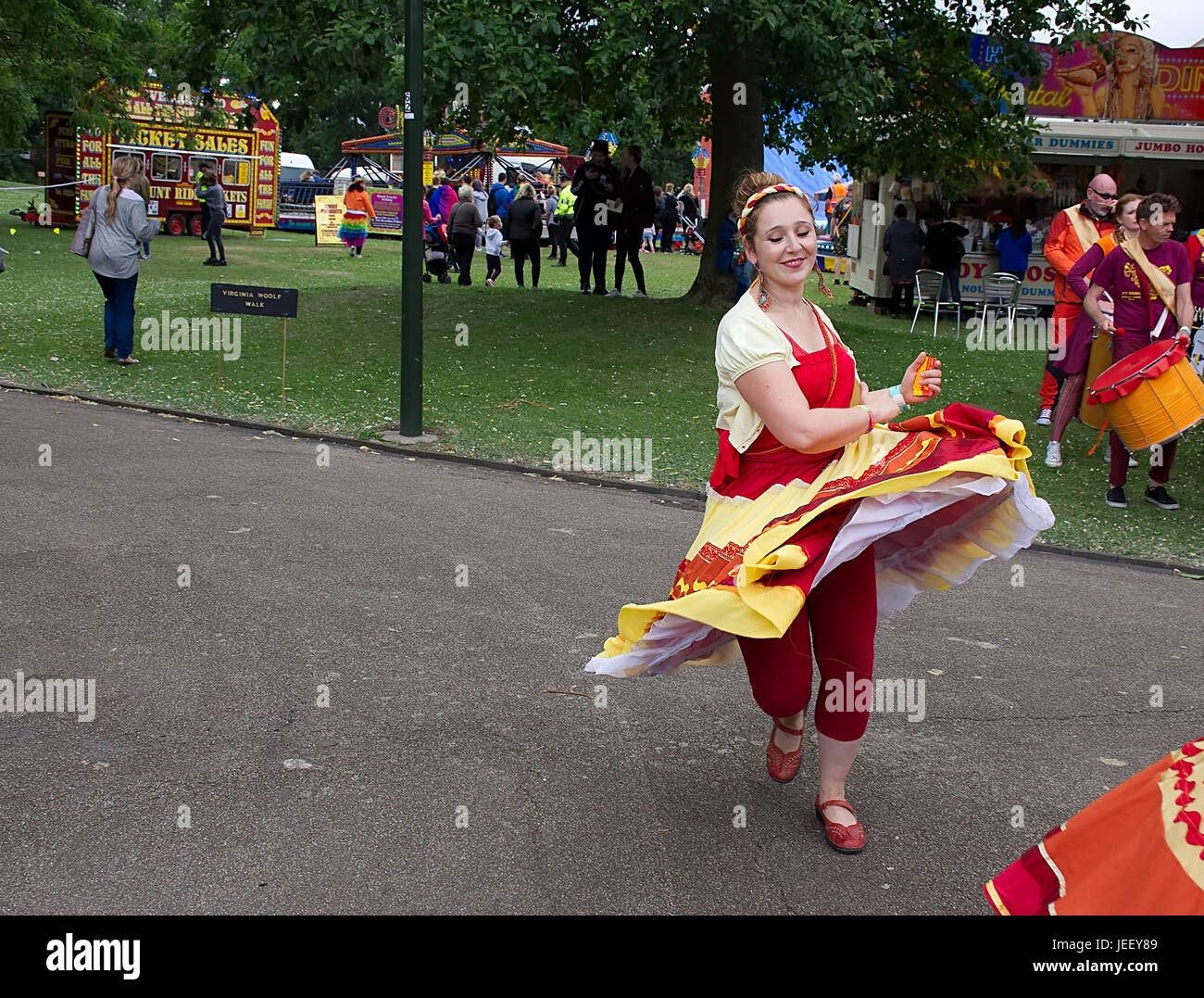 Woman dancing on LGBT pride event Stock Photo - Alamy