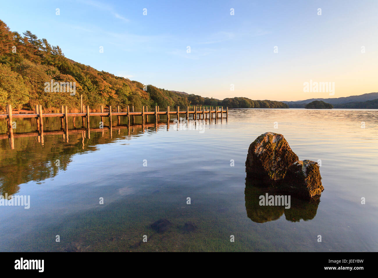 Pier jetty at coniston water in cumbria hi-res stock photography and ...