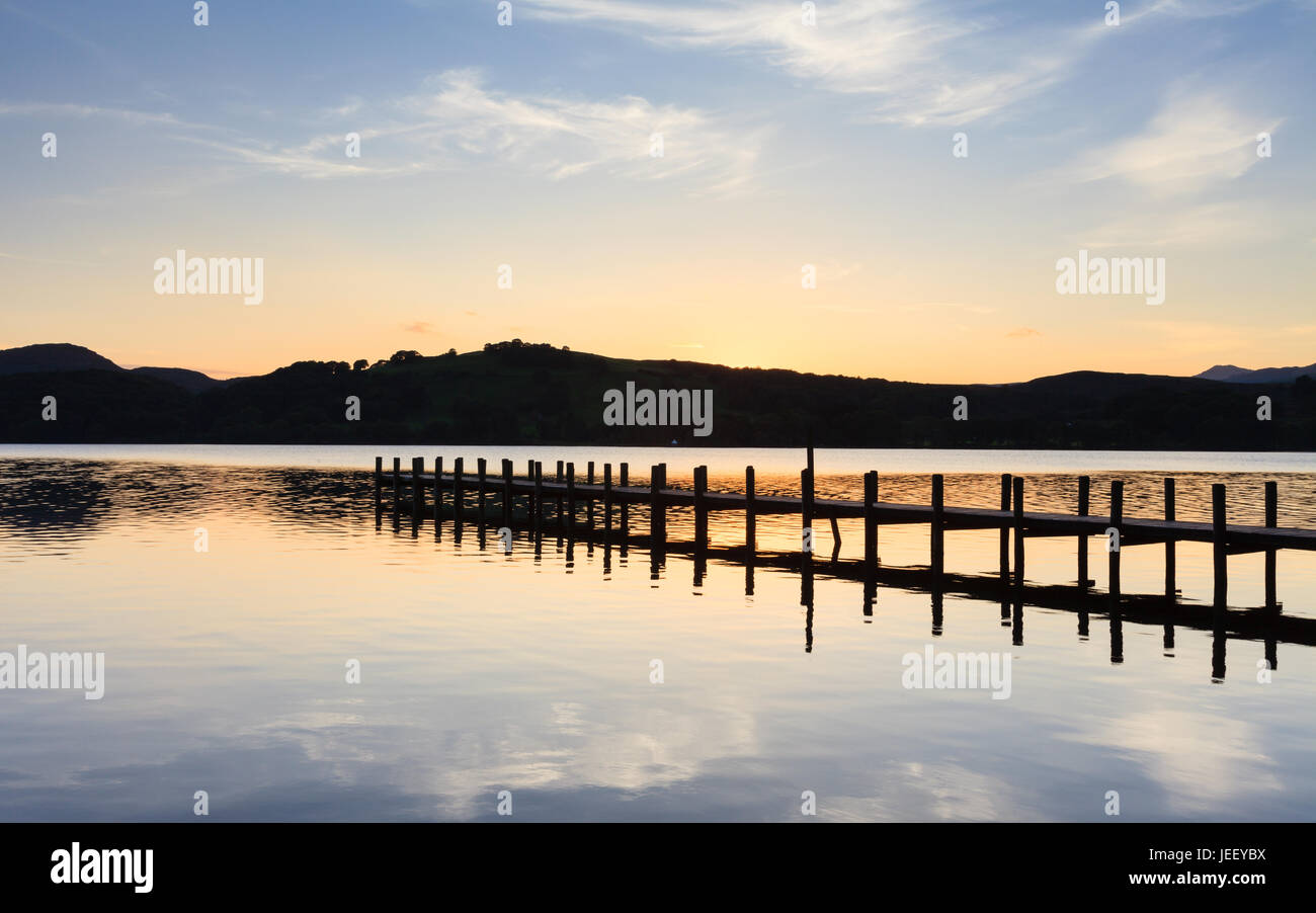 Pier jetty at coniston water in cumbria hi-res stock photography and ...