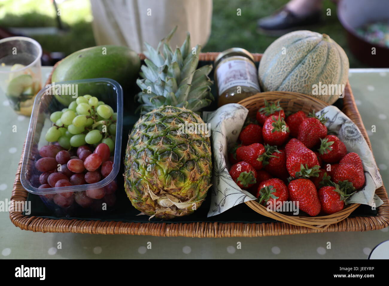 Basket of fruit Stock Photo - Alamy