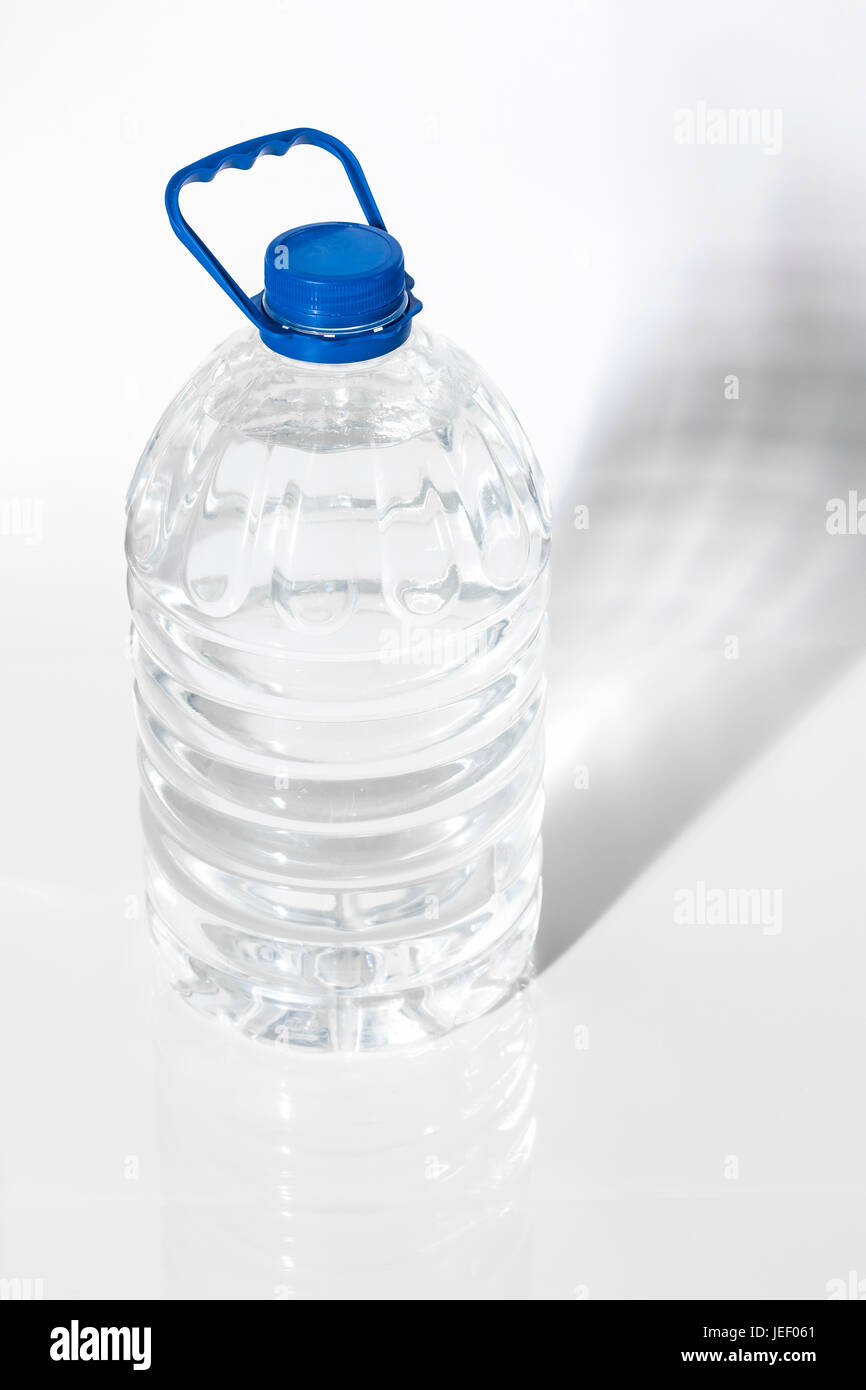 Plastic container with water on the white background close-up Stock ...