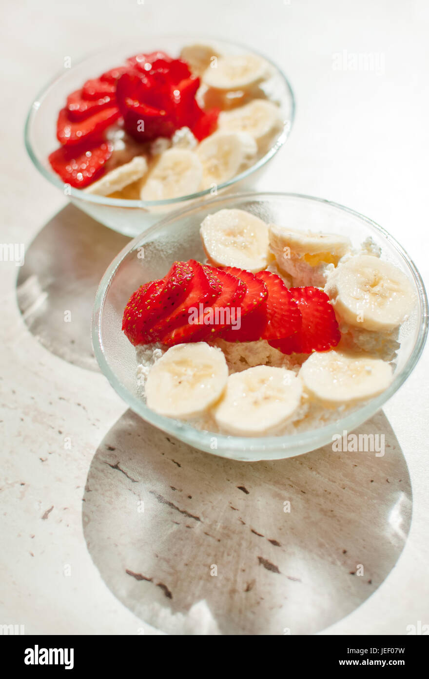 Two bowls curd cheese hi-res stock photography and images - Alamy