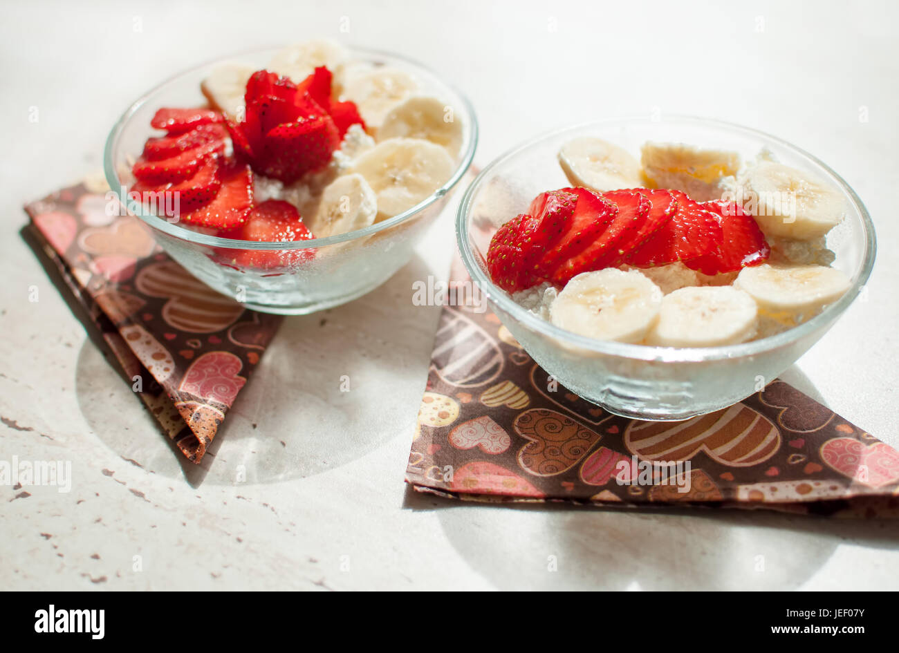 Two bowls curd cheese hi-res stock photography and images - Alamy