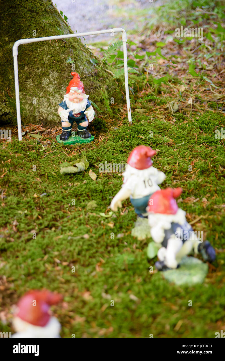 Garden gnome with football hi-res stock photography and images - Alamy