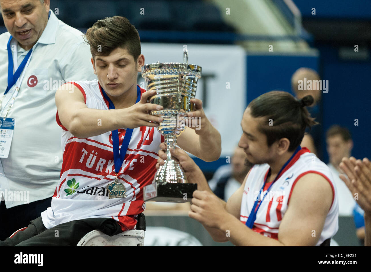 June 16, 2017 - Toronto, Ontario, Canada – Turkey players during medal ...