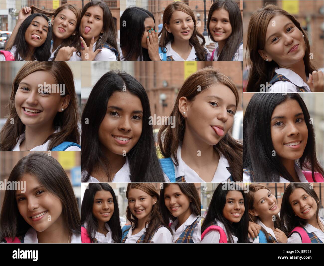 Female High School Students Collage.Jpg Stock Photo - Alamy