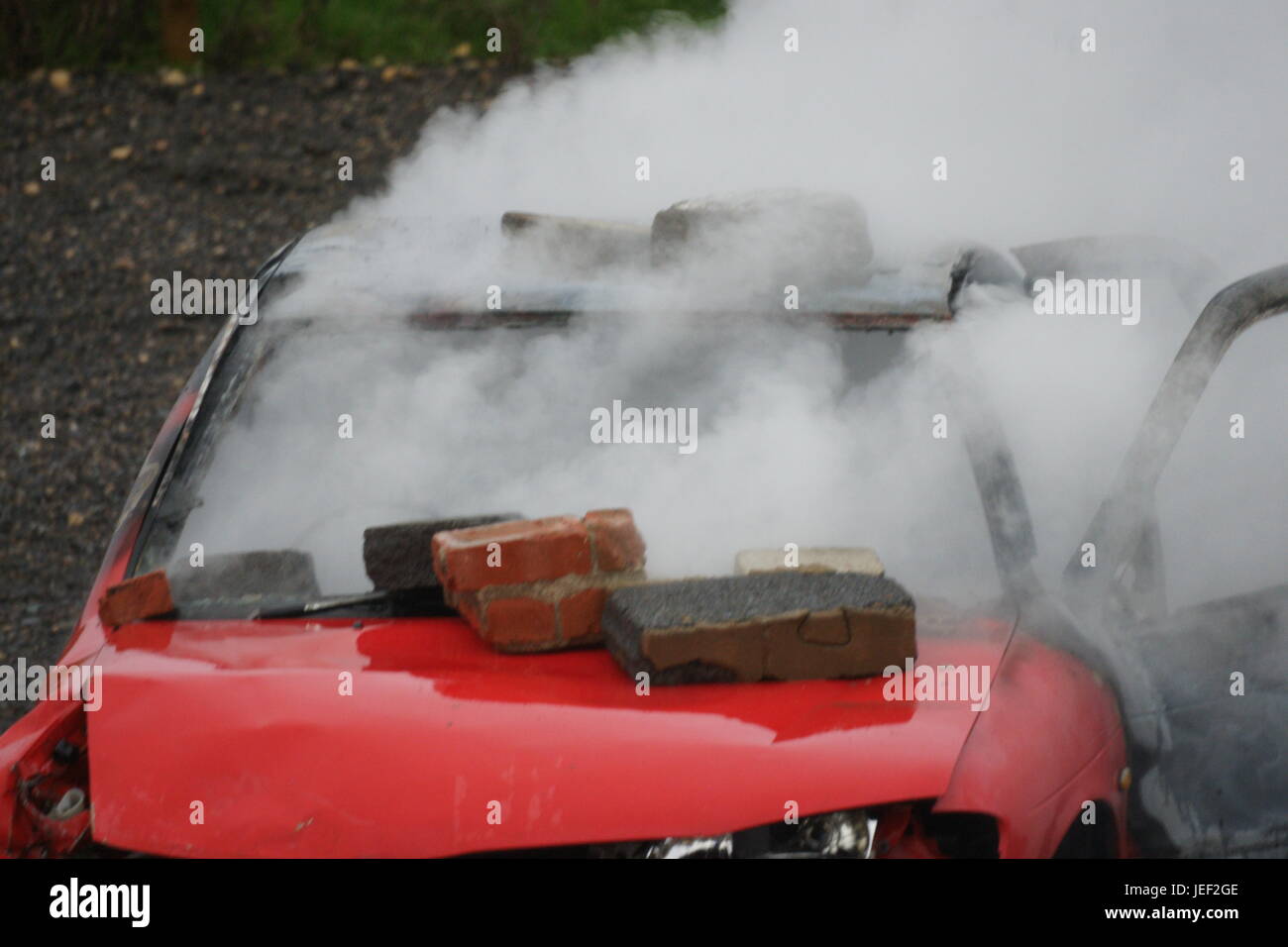 car bomb explosion, disaster zone. building collapse Stock Photo - Alamy