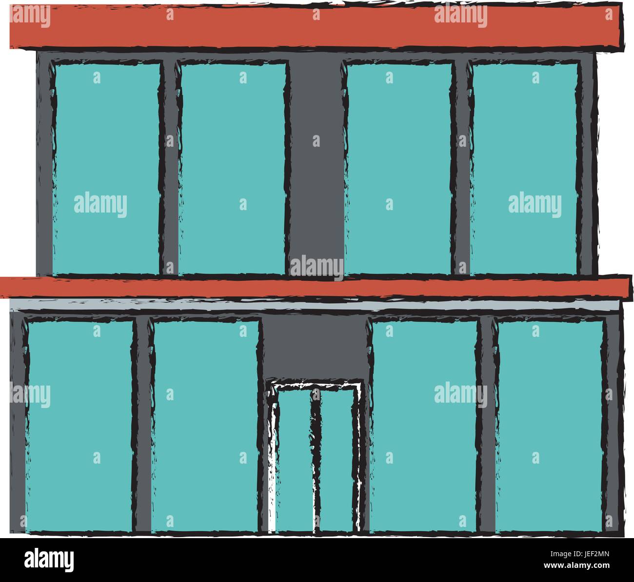 building front view glass city construction town Stock Vector Image ...
