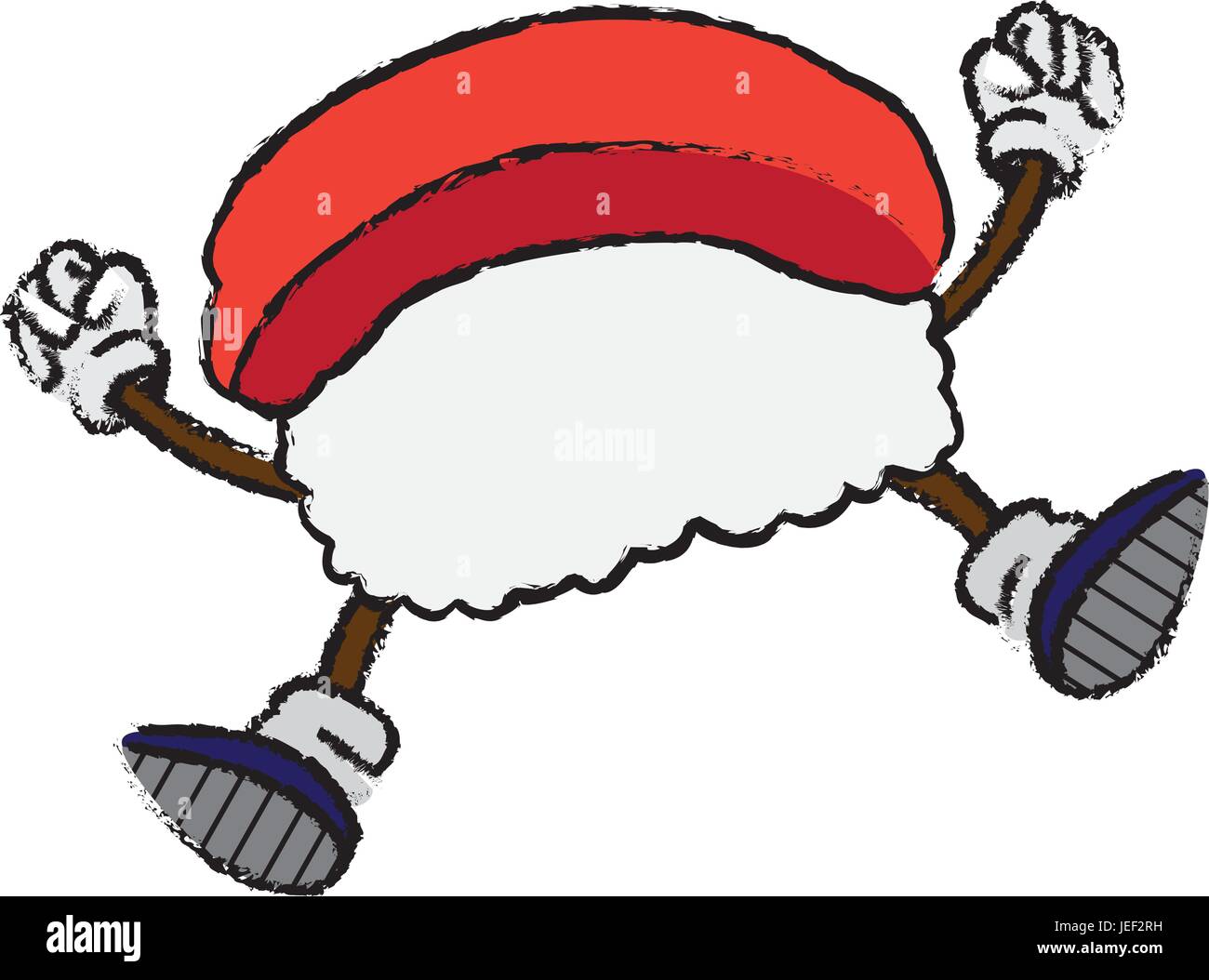 cartoon funny sushi food character japanese Stock Vector Image & Art ...