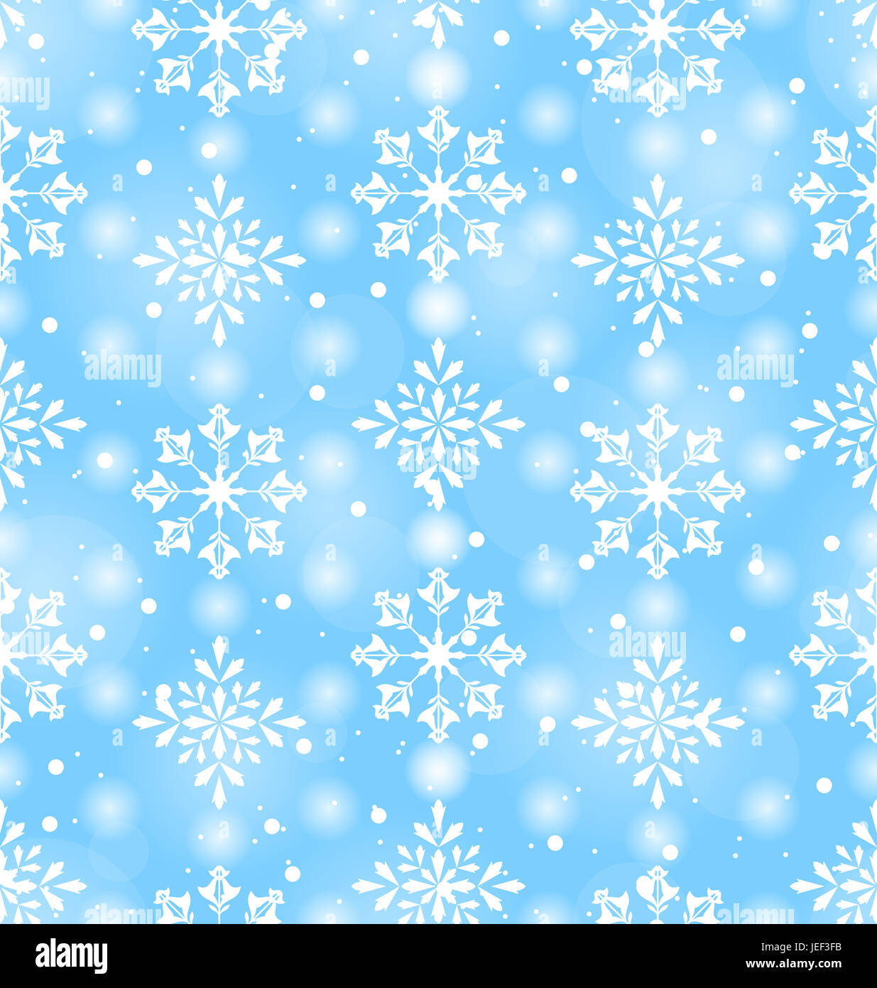 Illustration Seamless Pattern with Beautiful Snowflakes, Winter ...