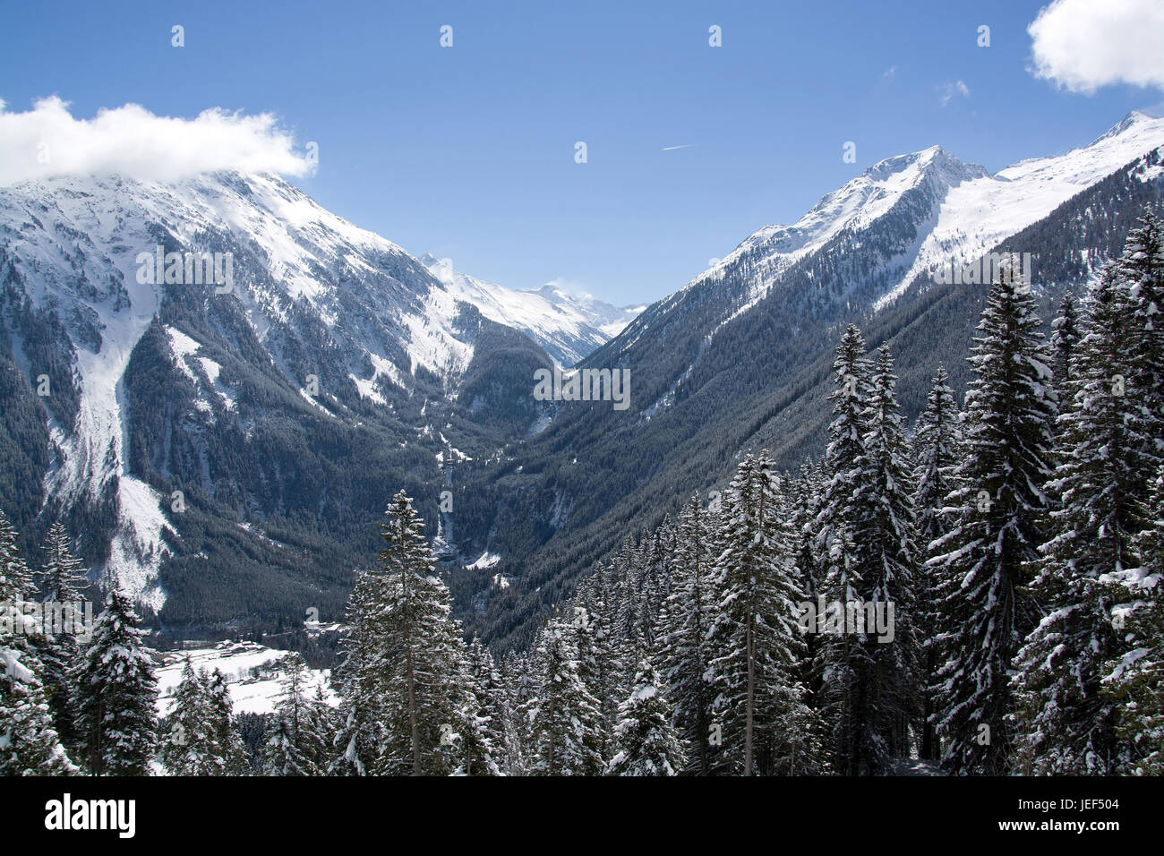 Look of the Gerlos passport on the Krimmler waterfalls, Blick vom ...