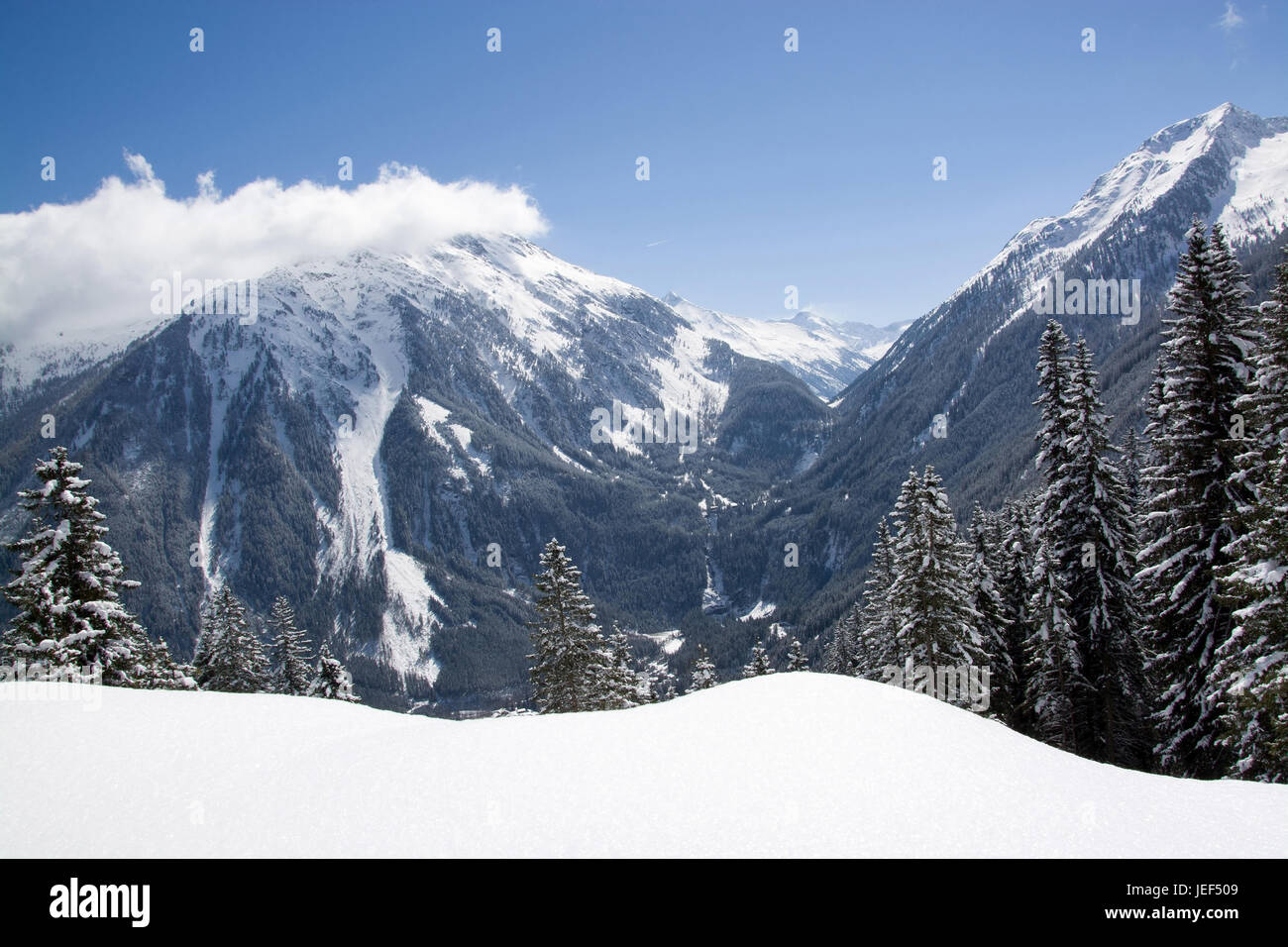 The Krimmler waterfalls in the western part of the Pinzgau, Austria ...
