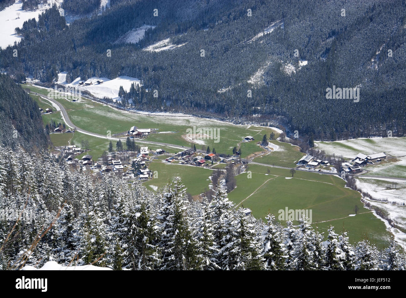 The place Krimml in the western part of the Pinzgau, Austria., Der Ort ...