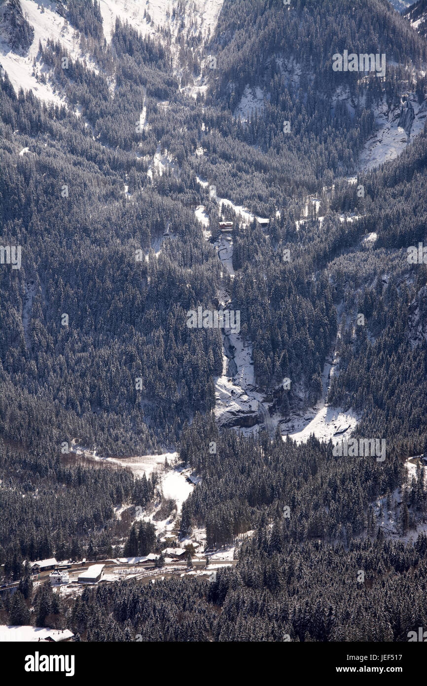The Krimmler waterfalls in the western part of the Pinzgau, Austria ...