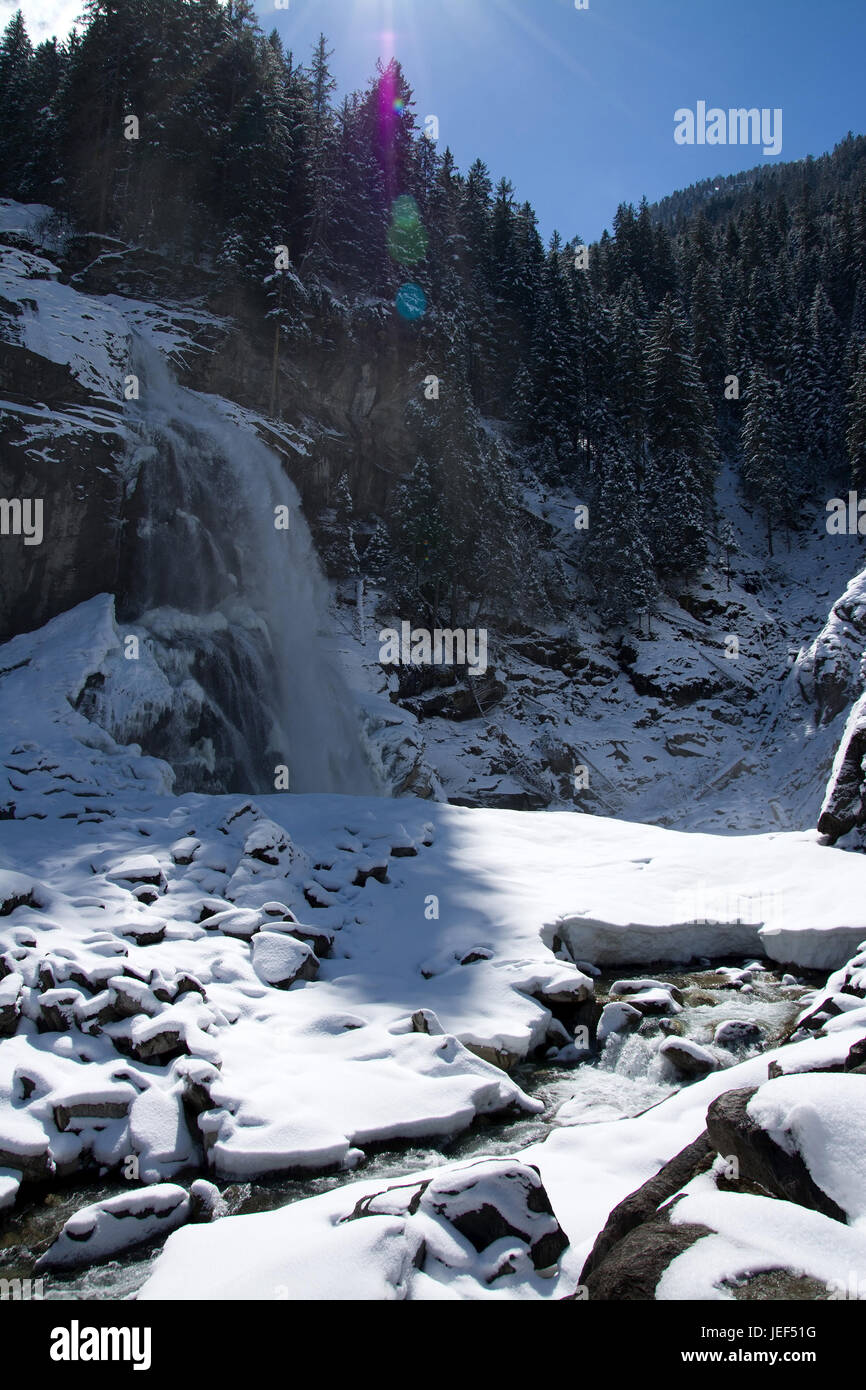 The Krimmler waterfalls in the western part of the Pinzgau, Austria ...