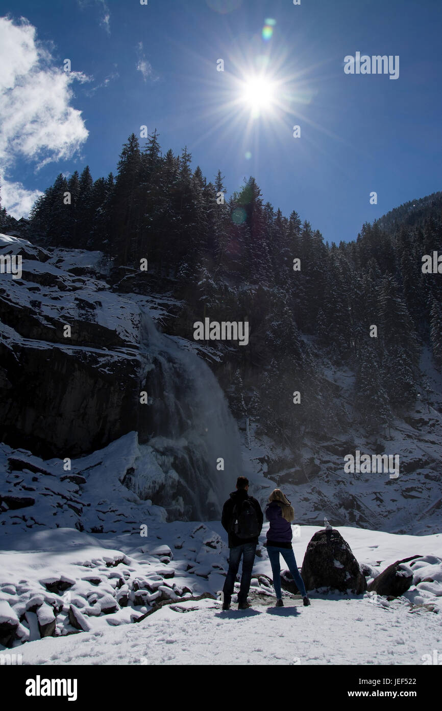 The Krimmler waterfalls in the western part of the Pinzgau, Austria ...