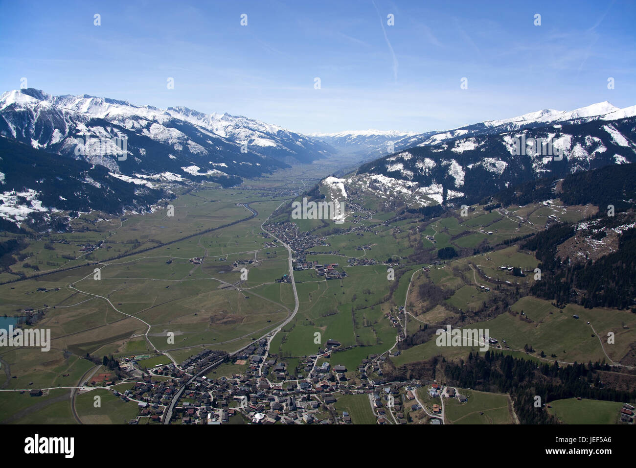 Aerial photo of the Pinzgau in Austria, accepted in April ...