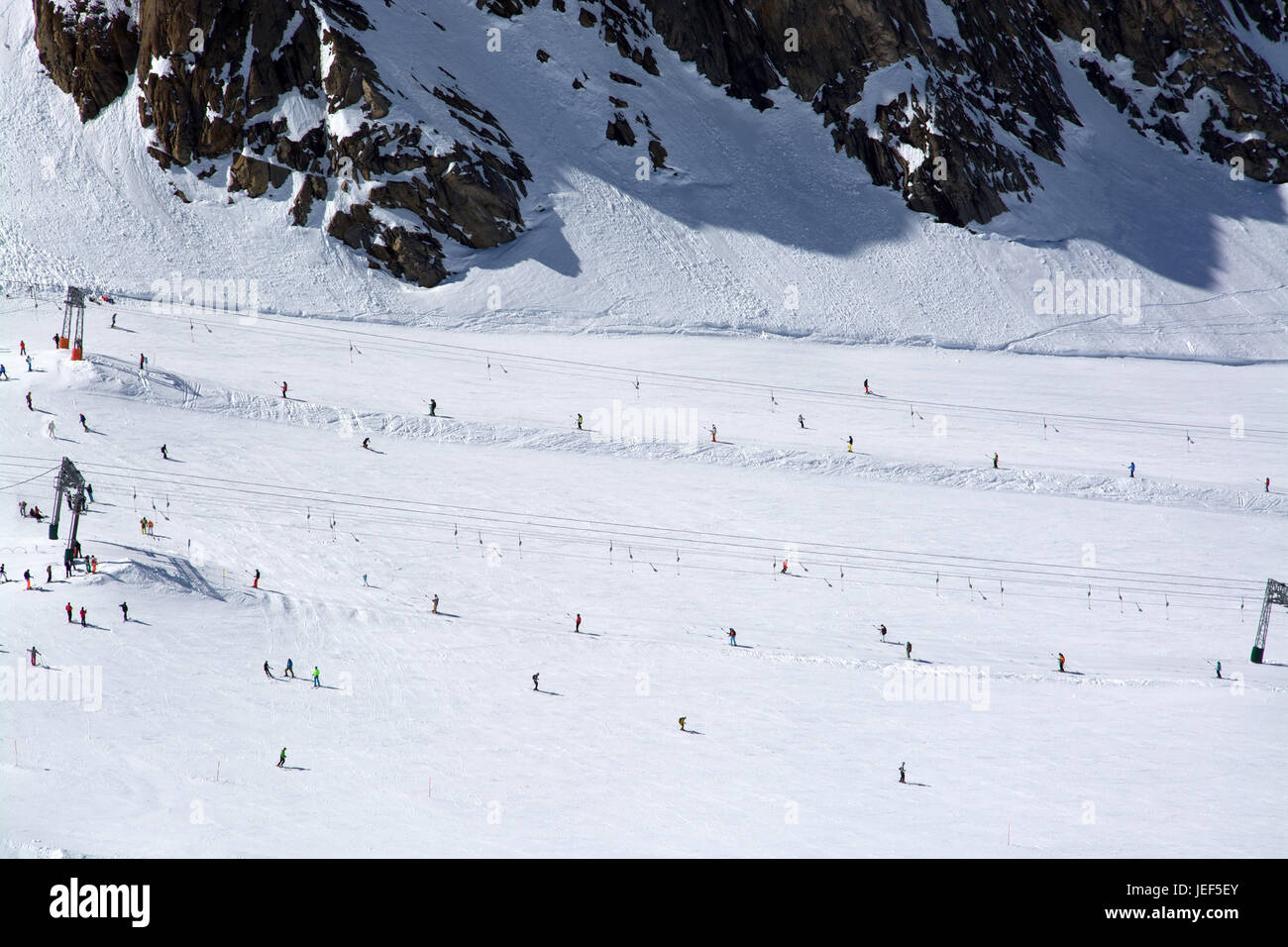 Skiing in the mountain, Skifahren am Berg Stock Photo - Alamy