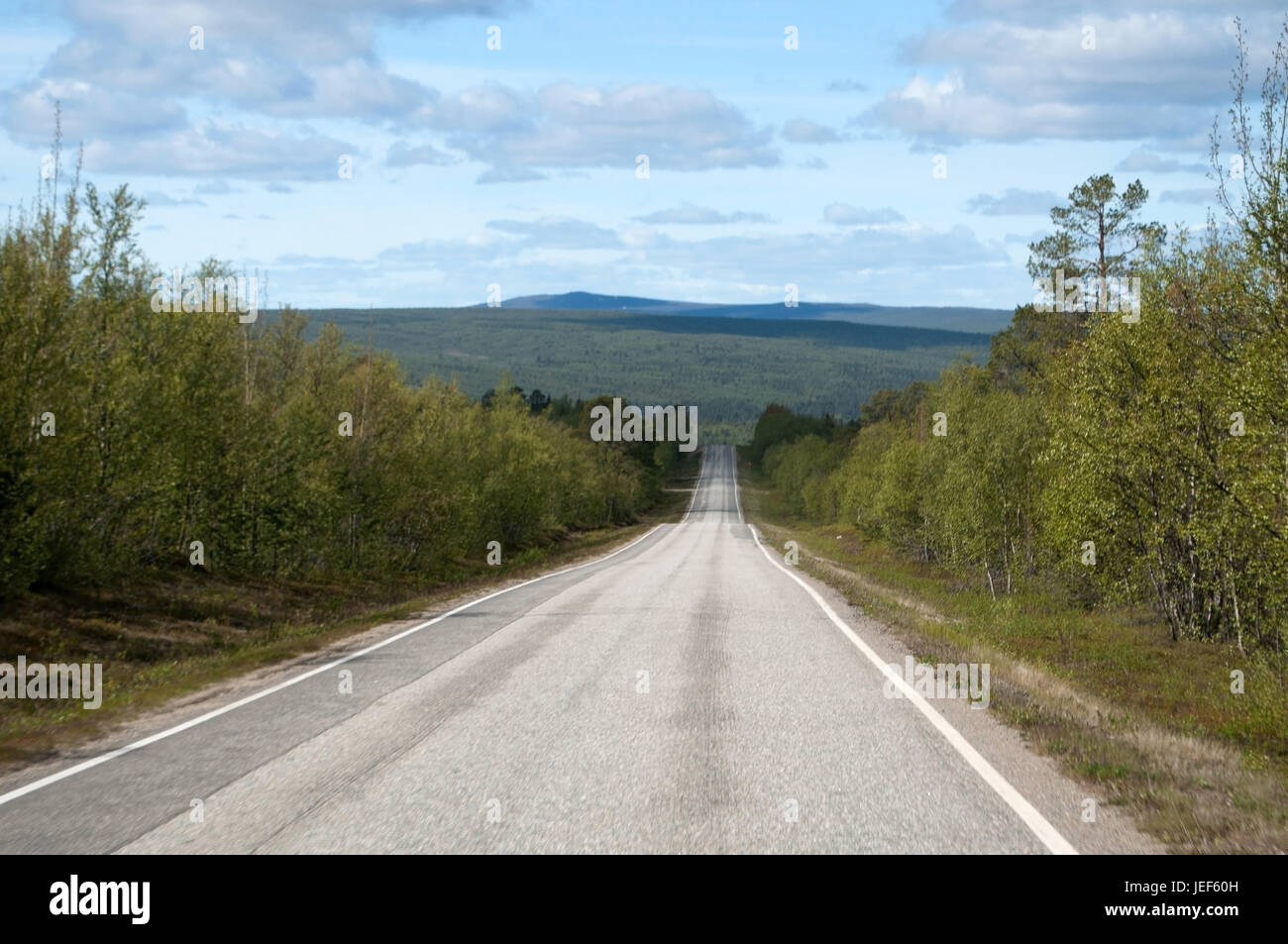 Admission of a street in Finland, Scandinavia on one summer day ...