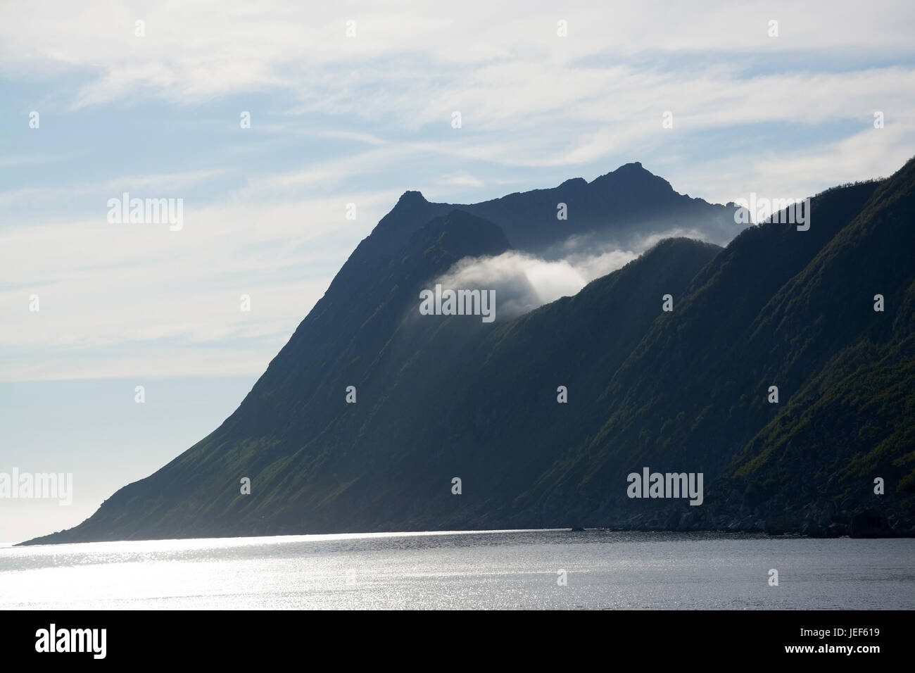 Look at the mountain Manestind in the municipality of Torsken on the ...