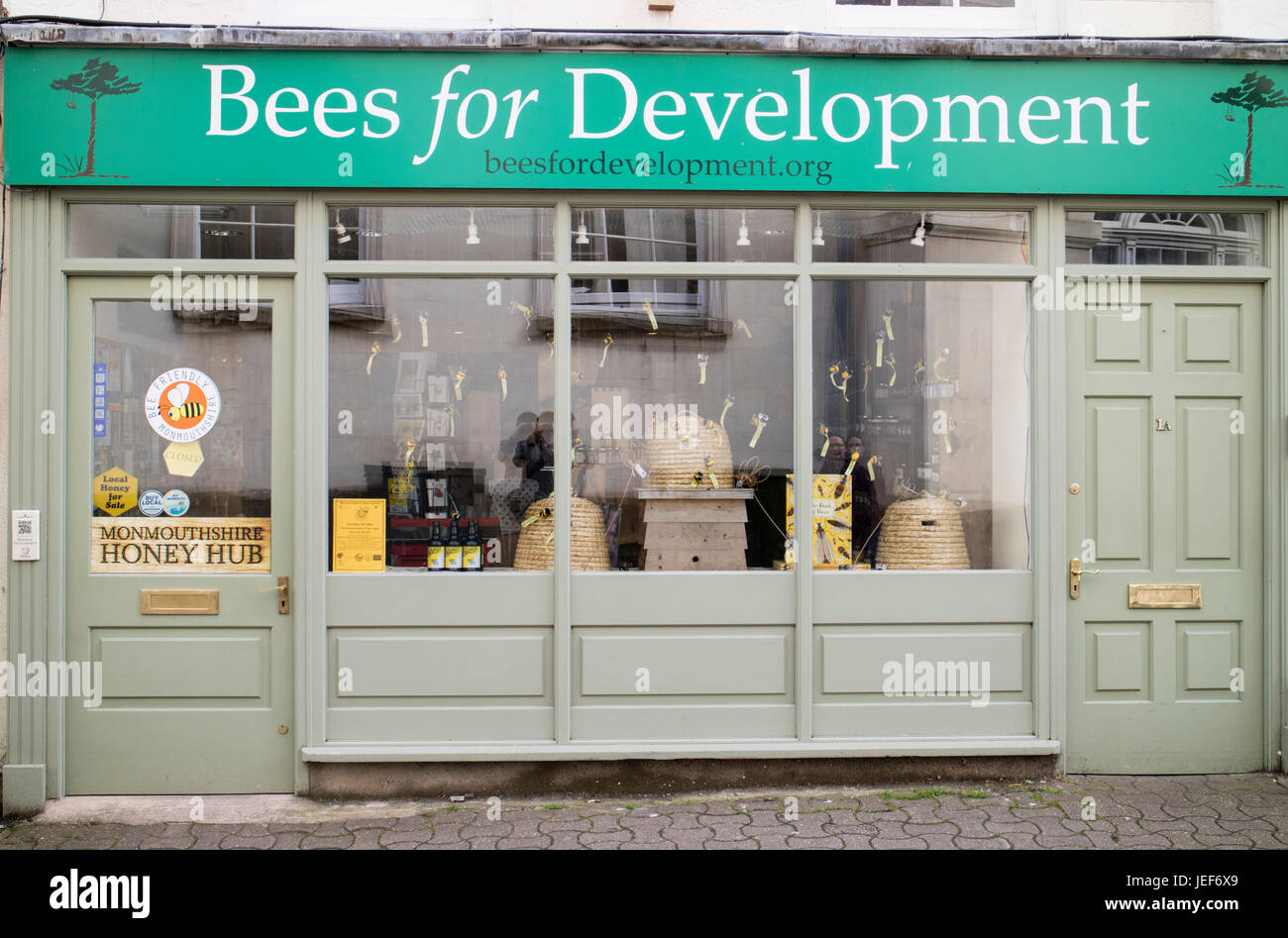 Bees for Development shop in Monmouth, Monmouthshire, UK Stock Photo ...