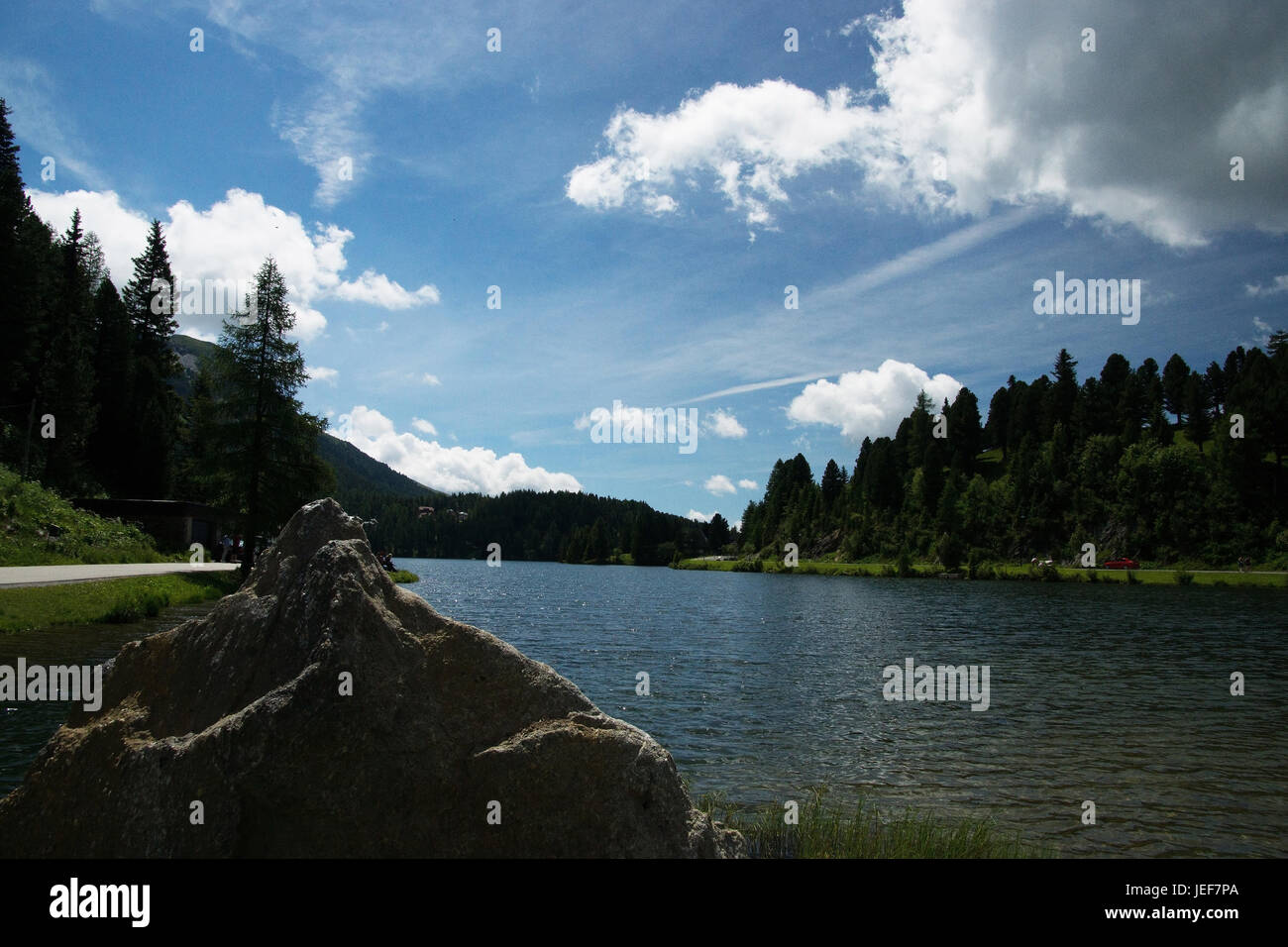 The Turracher lake is a mountain lake on the Turracher height in the ...