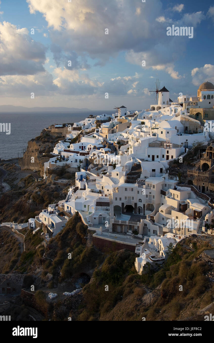 Oia on the island Thira, or Thera, is a small town on the giechischen ...