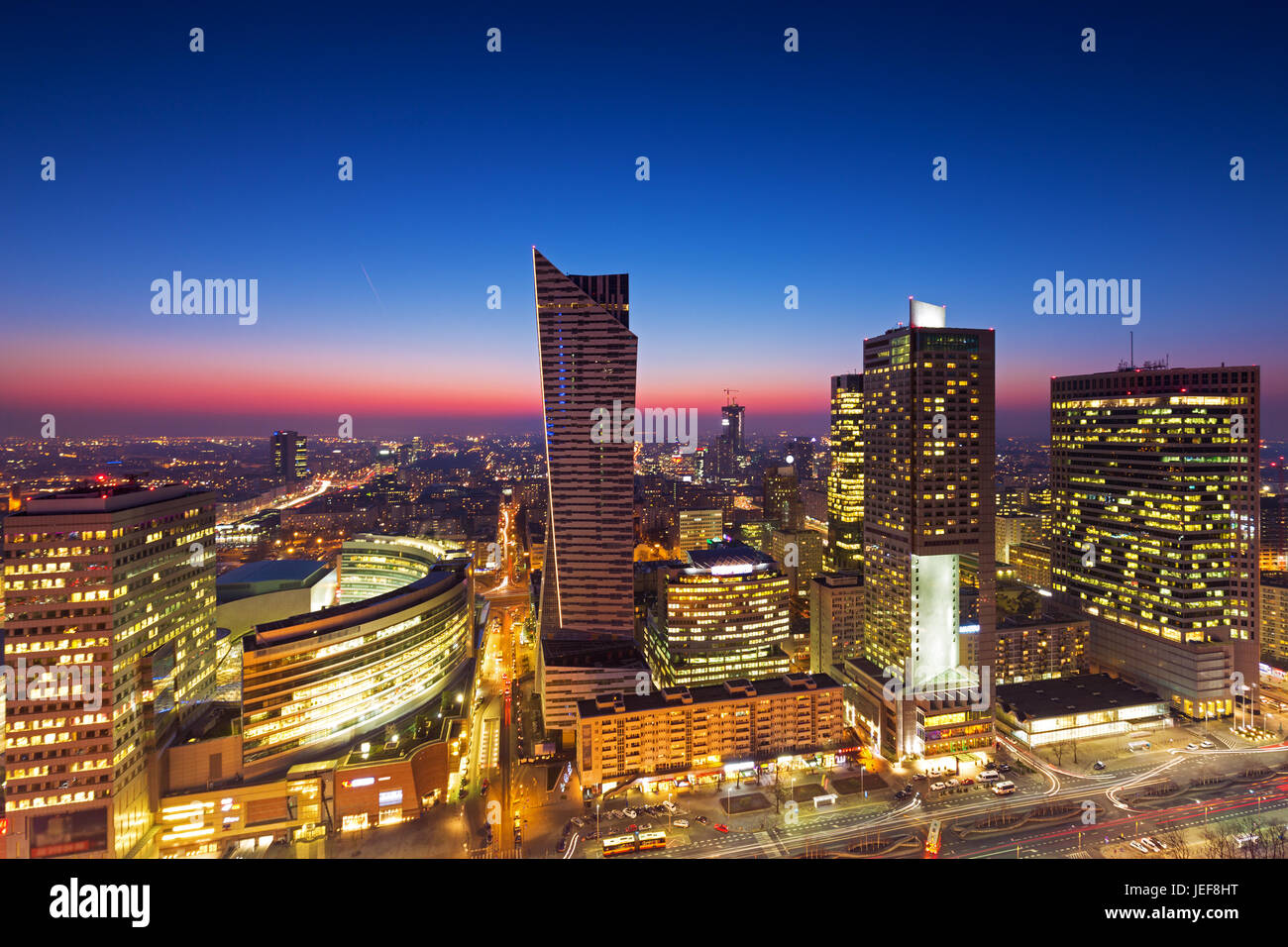 Top view of the center of Warsaw Stock Photo - Alamy