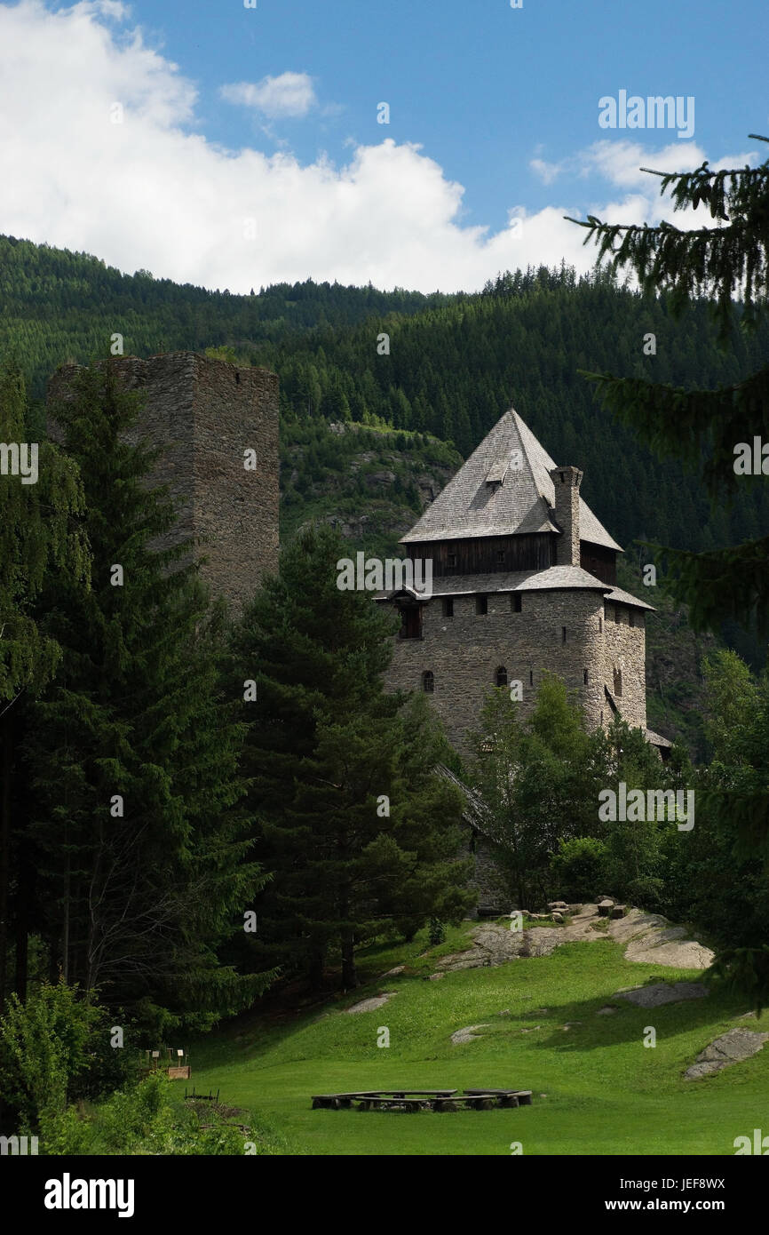 The castle dark green is the landmark of the Salzburg municipality of ...