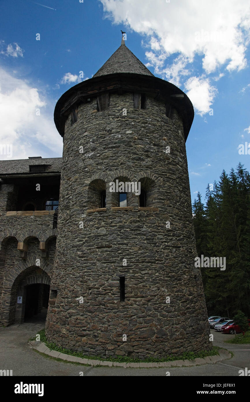 The castle dark green is the landmark of the Salzburg municipality of ...