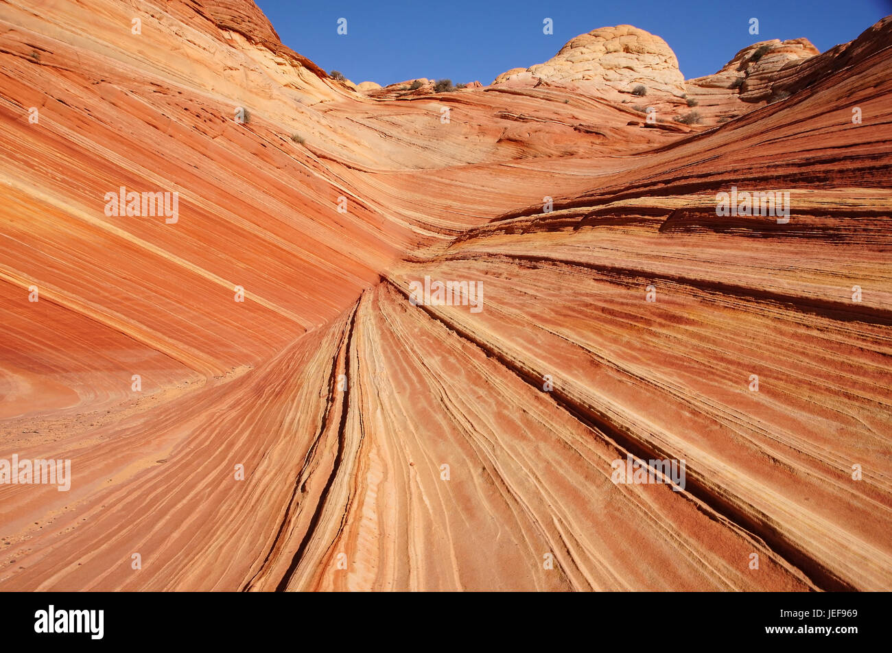 The wave in the Vermilion Cliffs Wilderness canyon, Die Welle im ...