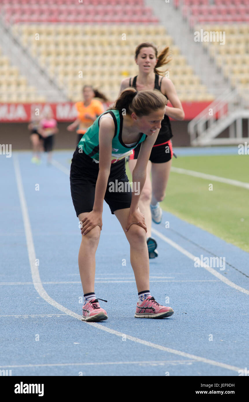 Stadium athletic race Stock Photo - Alamy
