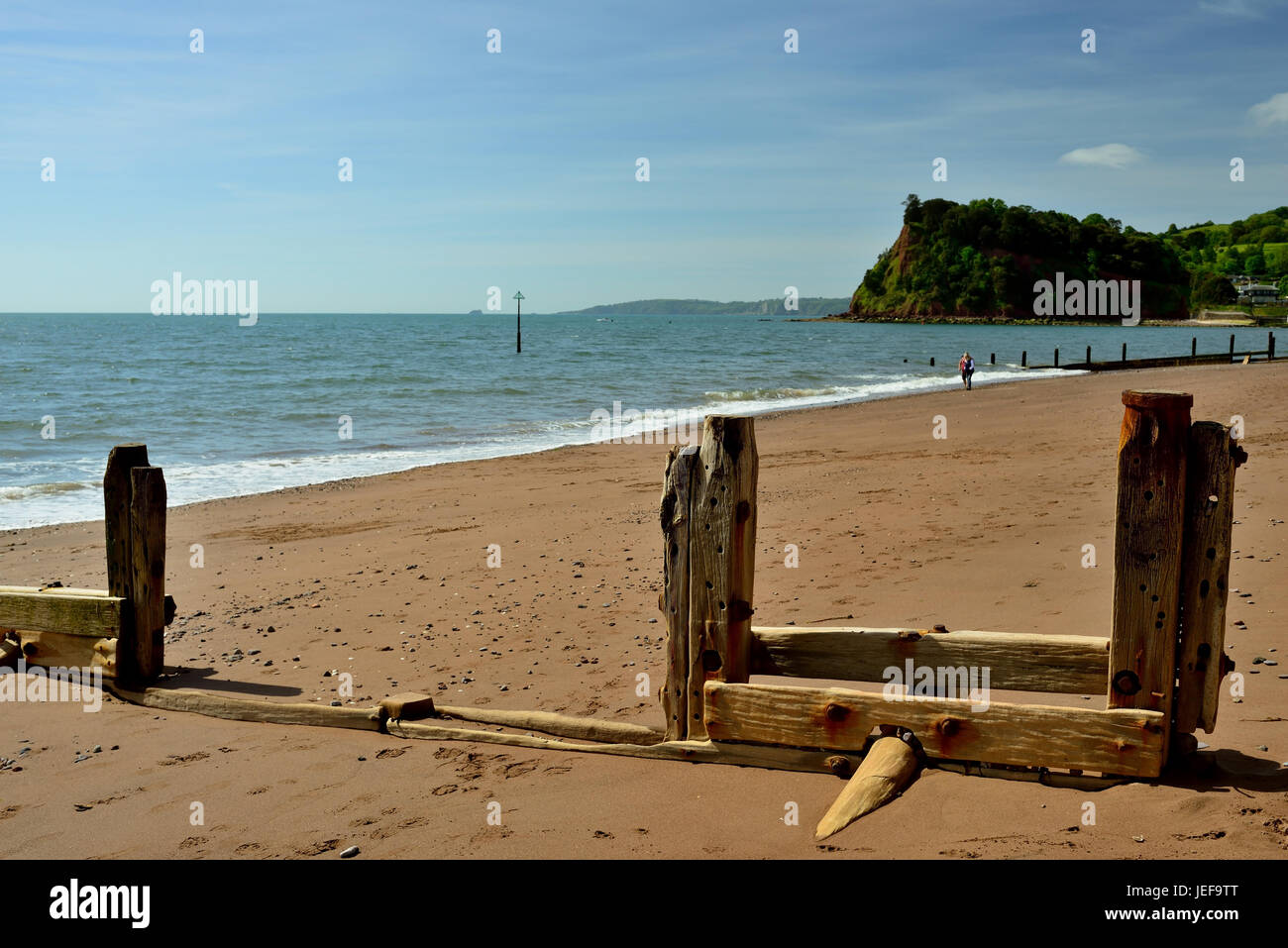 Deteriorating groynes on the beach, looking towards the Ness Stock ...