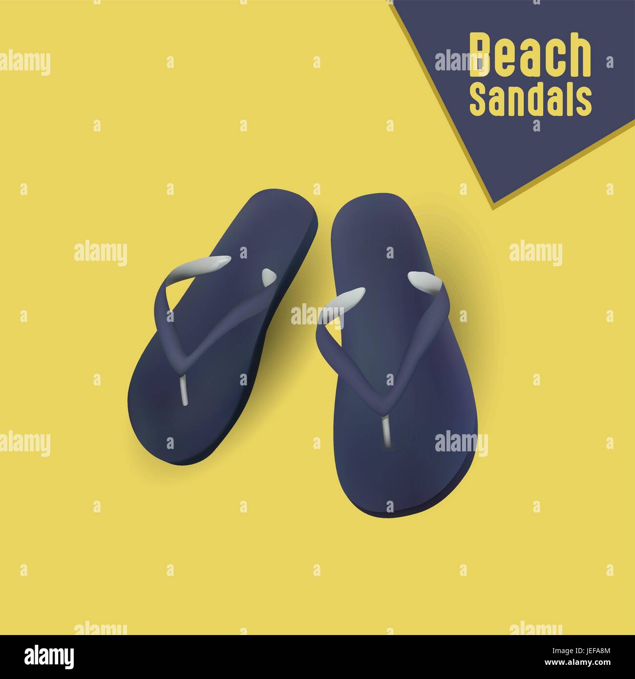 Vector illustration of beach sandals, Eps File Stock Vector Image & Art ...