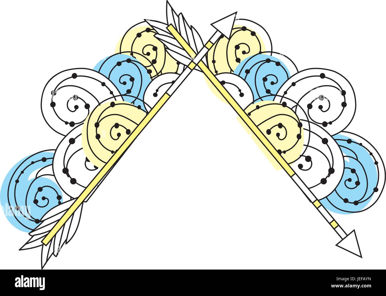 cute arrows element with ornamental design Stock Vector Image & Art - Alamy