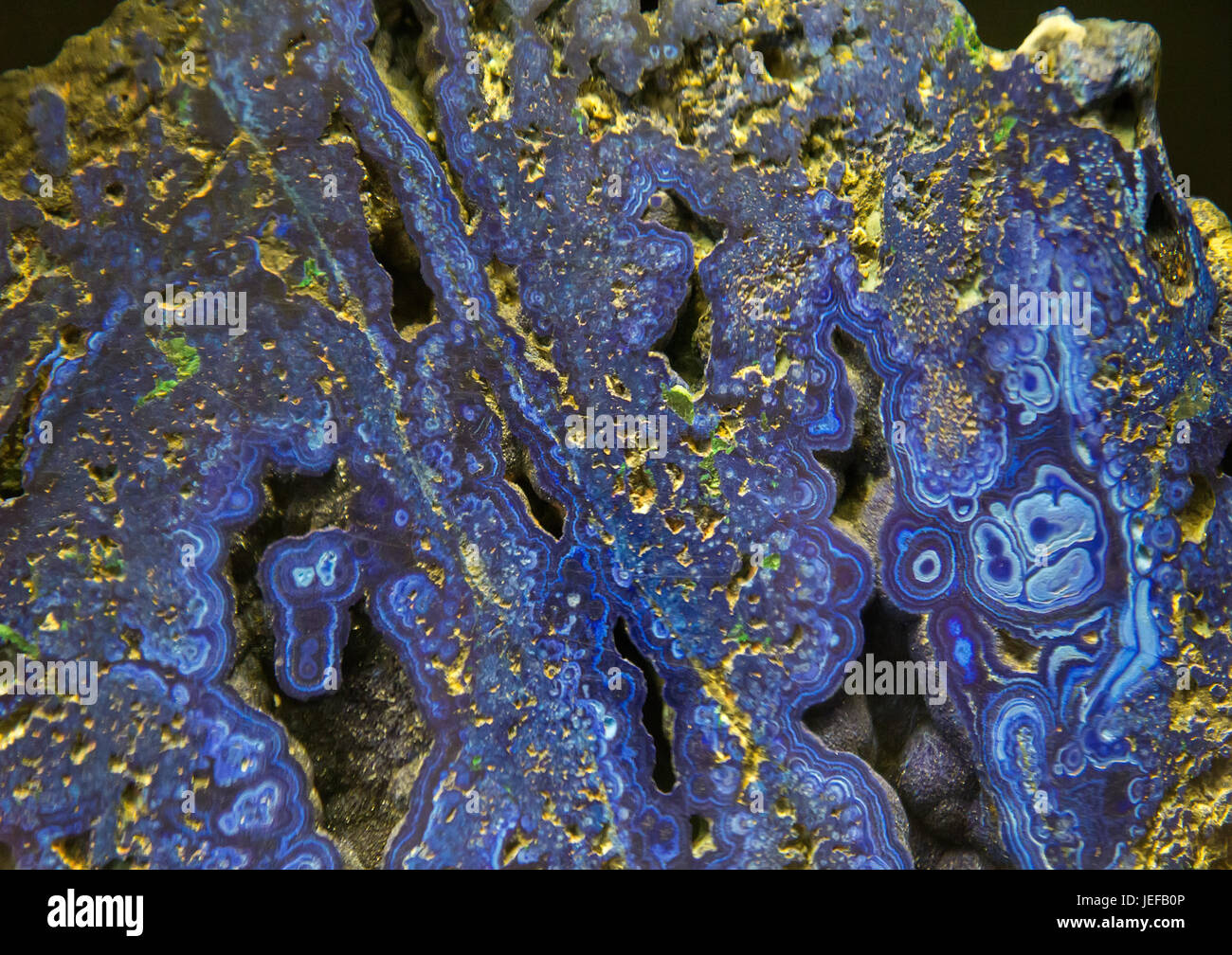 Azurite mineral - copper ore Stock Photo - Alamy