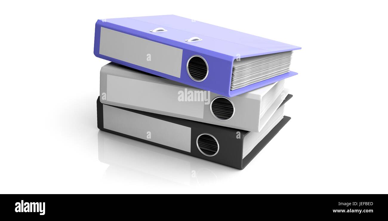 Ring binders isolated on white background. 3d illustration Stock Photo ...