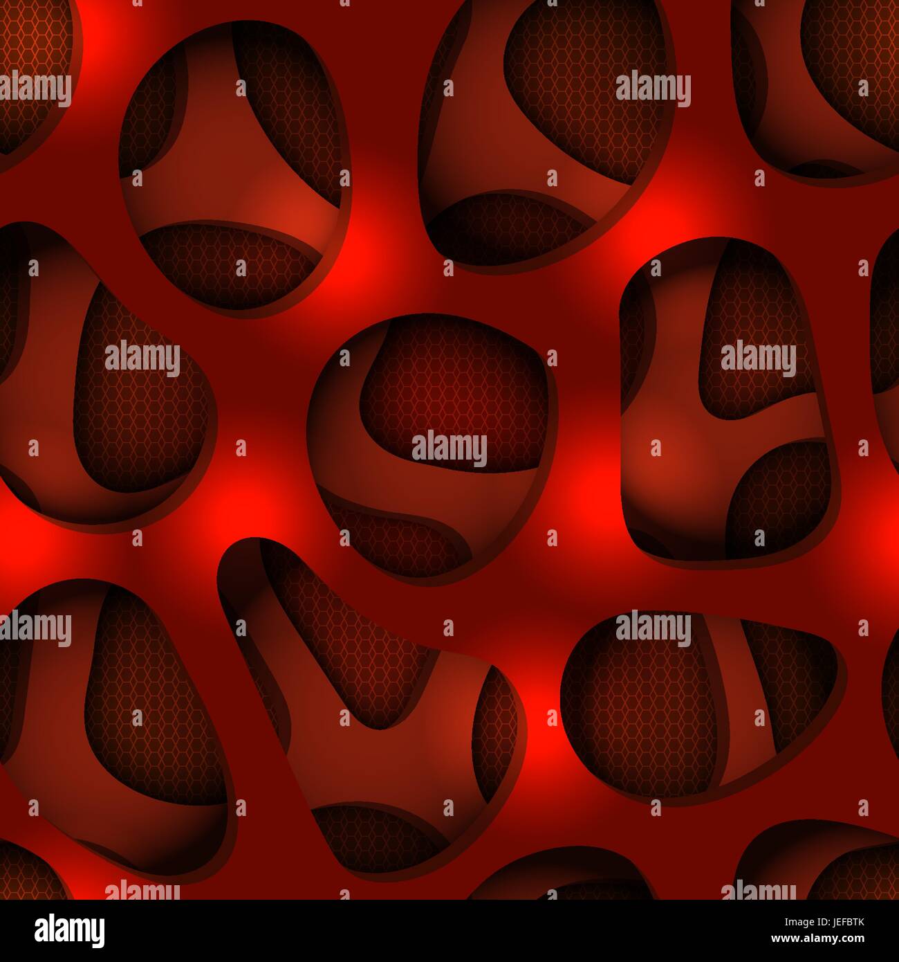 Organic cells seamless pattern. Geometrical layer effect abstract ...